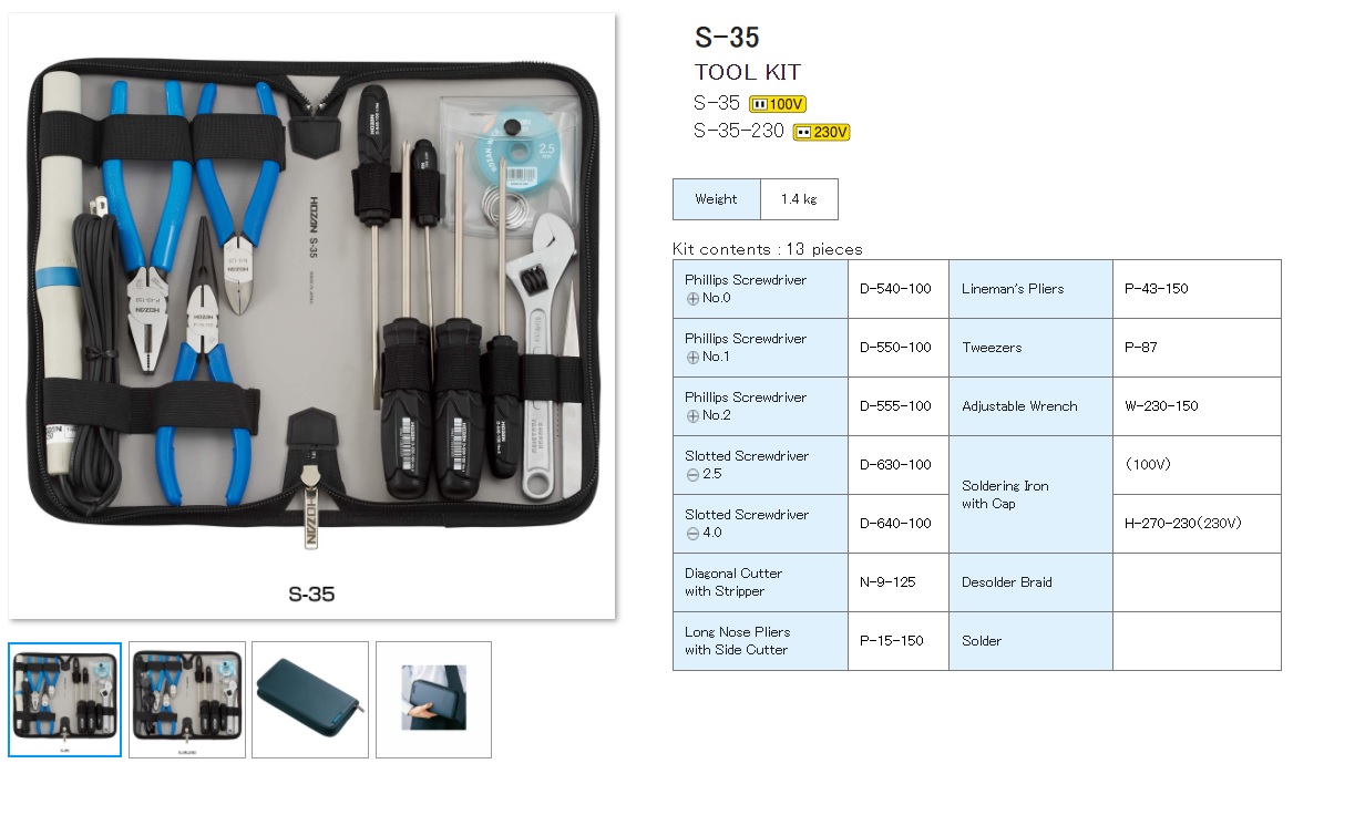 Ichiban Precision Sdn Bhd - Hozan - HOZAN TOOL KIT